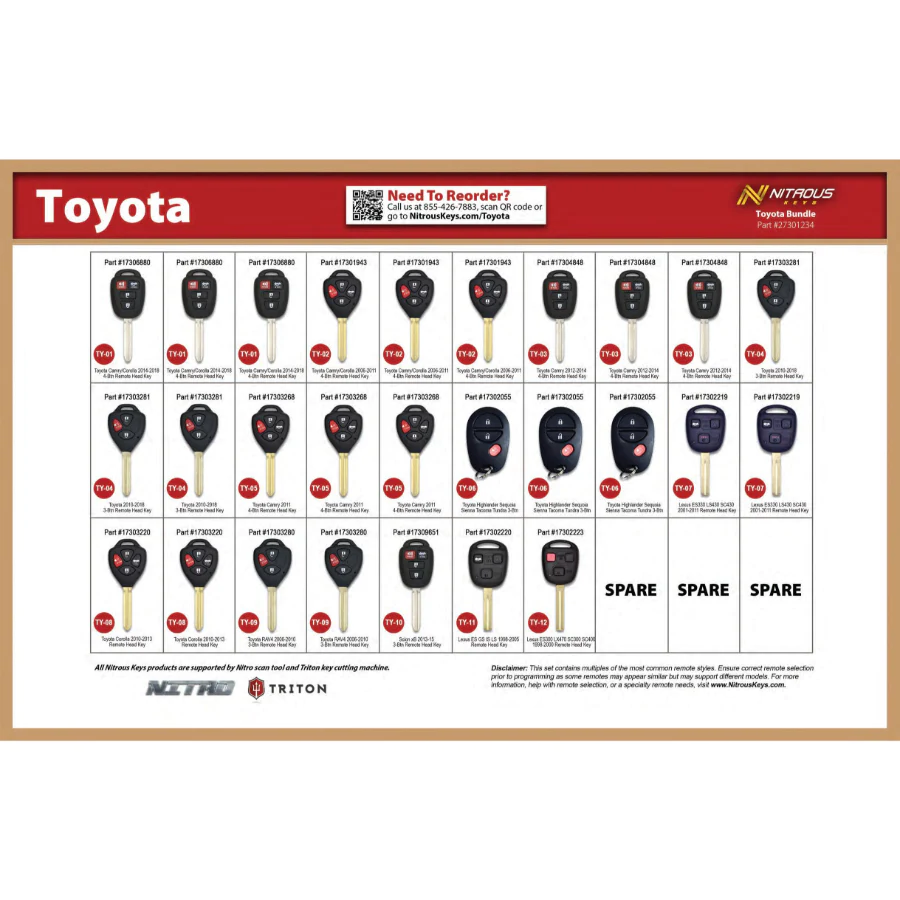 Toyota/Lexus Remotes - Starter Bundle (27 Pieces) | Triad Diagnostic ...